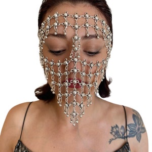 Antique Silver Face Chain Handmade Handmade Face Accessory Face Jewelry ...