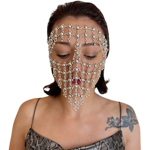 Antique Silver Face Chain Handmade Handmade Face Accessory Face Jewelry ...