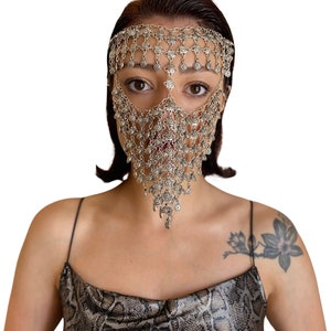 Antique Silver Face Chain Handmade Handmade Face Accessory Face Jewelry ...