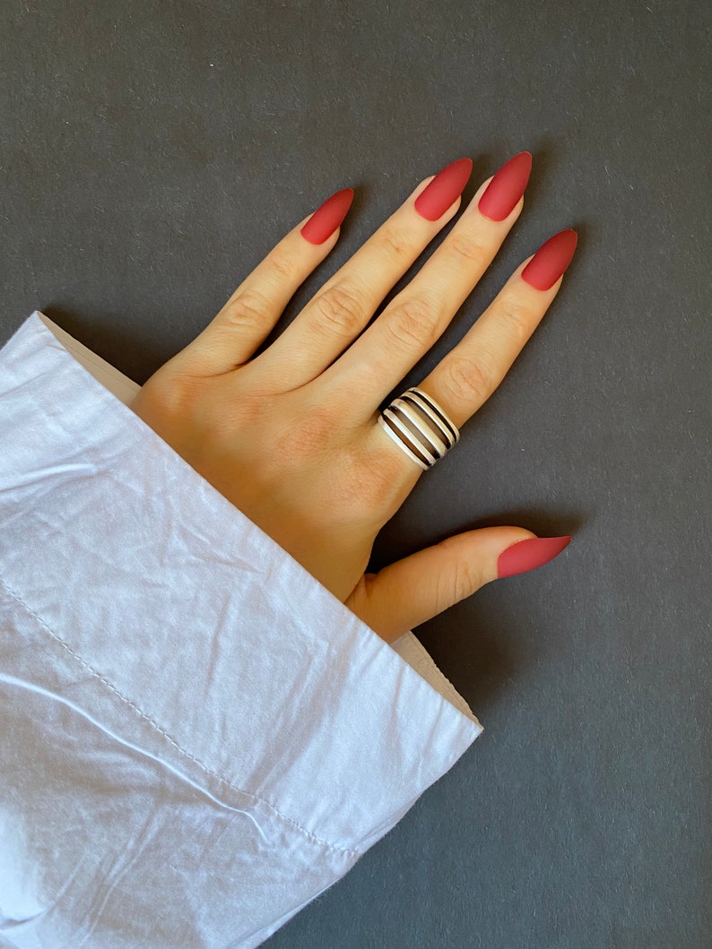 Silver Silhouette Face Ring Adjustable Hand Ring Full Finger - Etsy