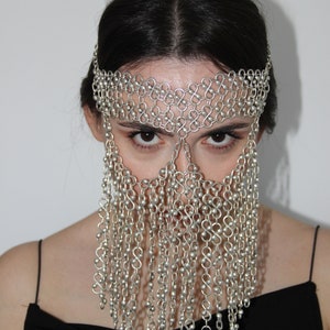 Antique Silver Face Chain Handmade Handmade Face Accessory Face Jewelry ...
