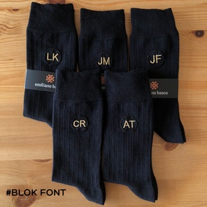 Personalized Monogram Socks, Groomsman Gift, Custom Embroidered ...