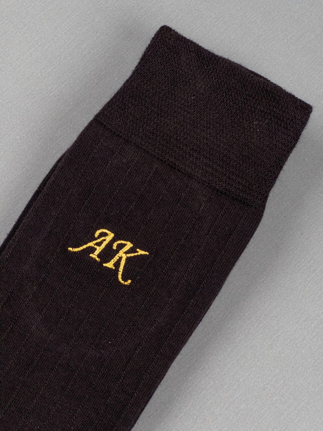 Personalized Groomsmen Socks, Custom Embroidered Monogram Dress Socks ...