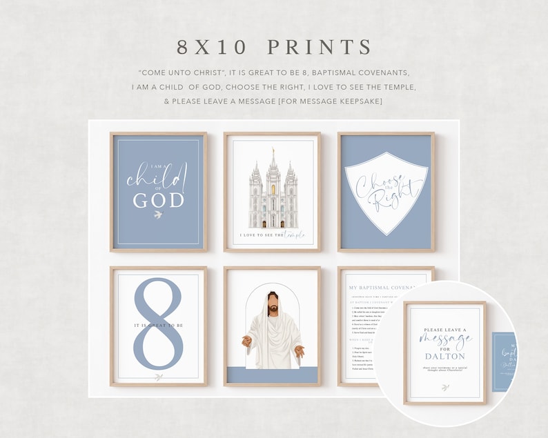 LDS Baptism Kit Baptism Bundle LDS Boy Baptism Invite & Program Baptism ...