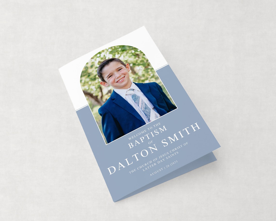 Editable LDS Baptism Invitation | Baptism Invitation | Boy Baptism ...