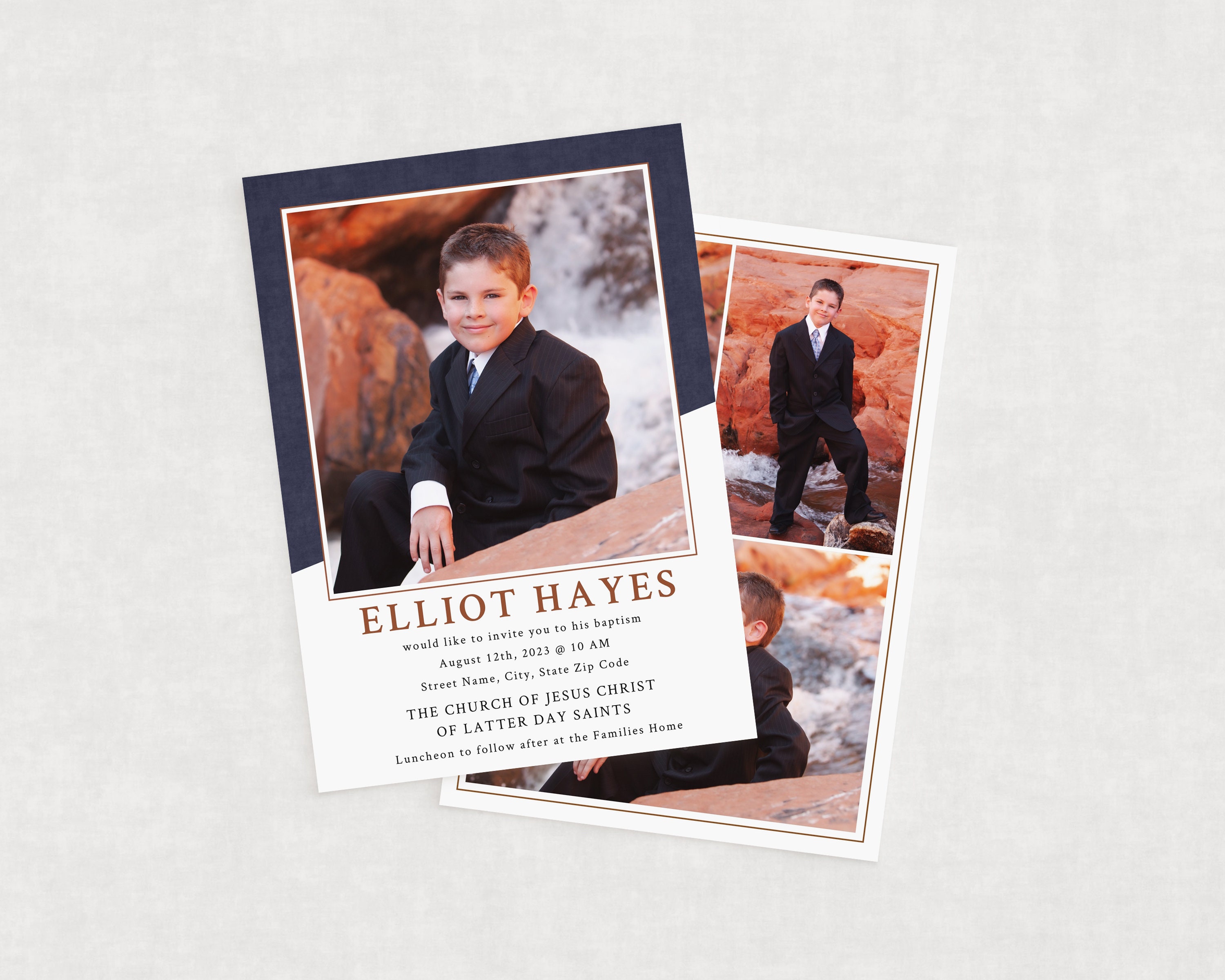Editable LDS Baptism Program | Boy Baptism | LDS Boy | Baptism | Boy ...