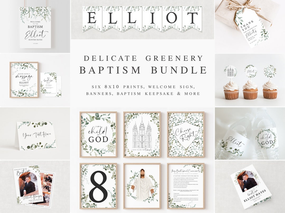 LDS Baptism Kit | Baptism Bundle | LDS Boy Baptism Invite & Program ...