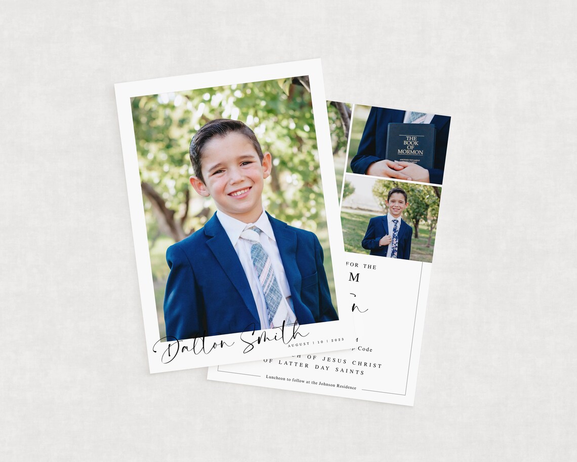 Editable LDS Baptism Program | Boy Baptism | LDS Boy | Baptism | Boy ...