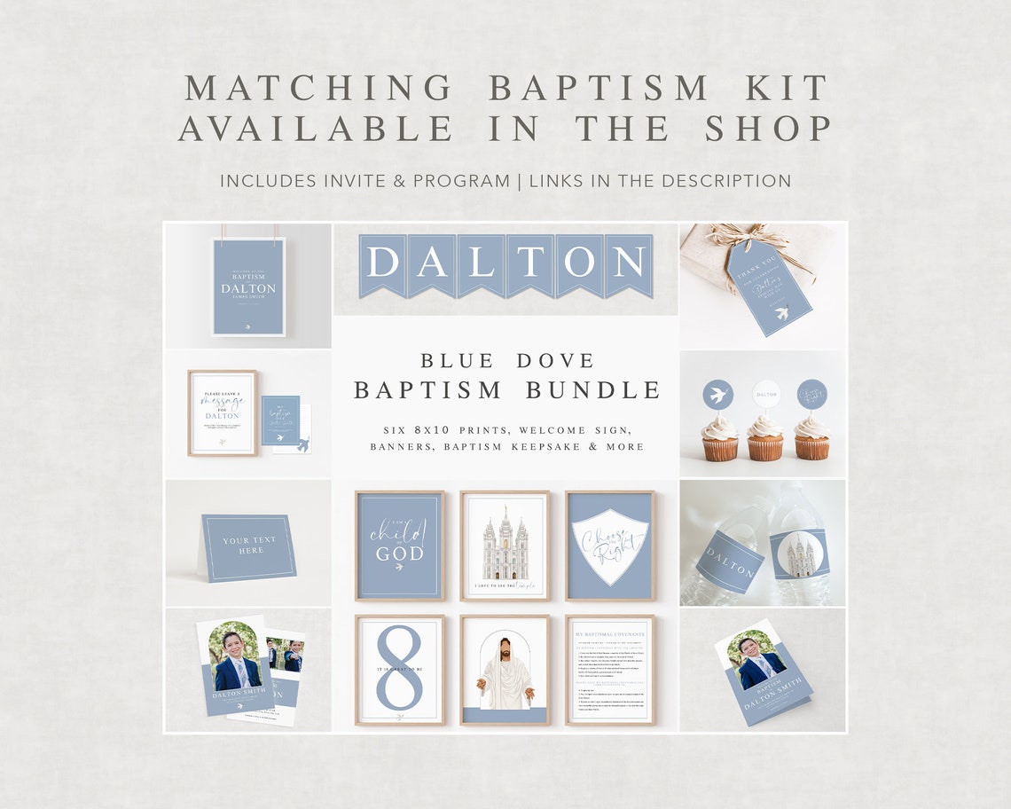Editable LDS Baptism Program | Boy Baptism | LDS Boy | Baptism | Boy ...