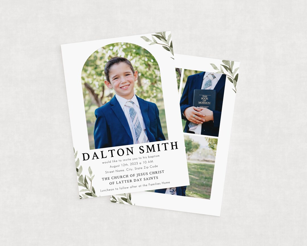 Editable LDS Baptism Invitation | LDS Baptism | Baptism | Baptism ...