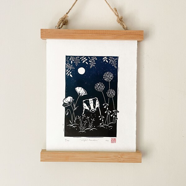 Badger Print - Etsy UK