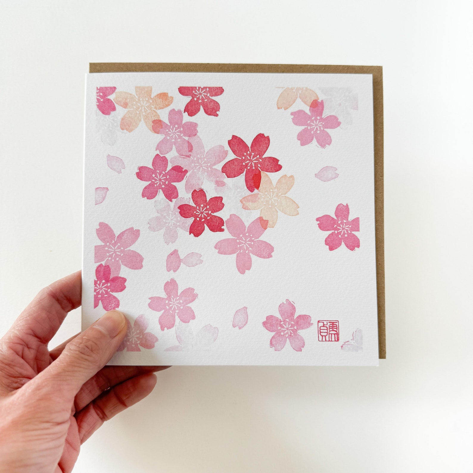 Sakura Cherry Blossoms Card Botanical Art Card Printed From My Block ...