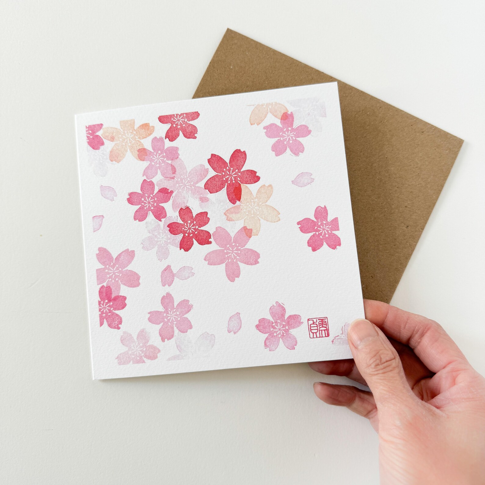 Sakura Cherry Blossoms Card Botanical Art Card Printed From My Block ...