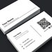 Business Card Template, QR Code, Canva Editable Template, Minimalist ...
