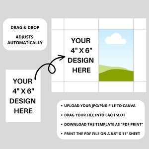 4x6 Printing Template, Invitation Cards, Greeting Cards, Foldable Card ...