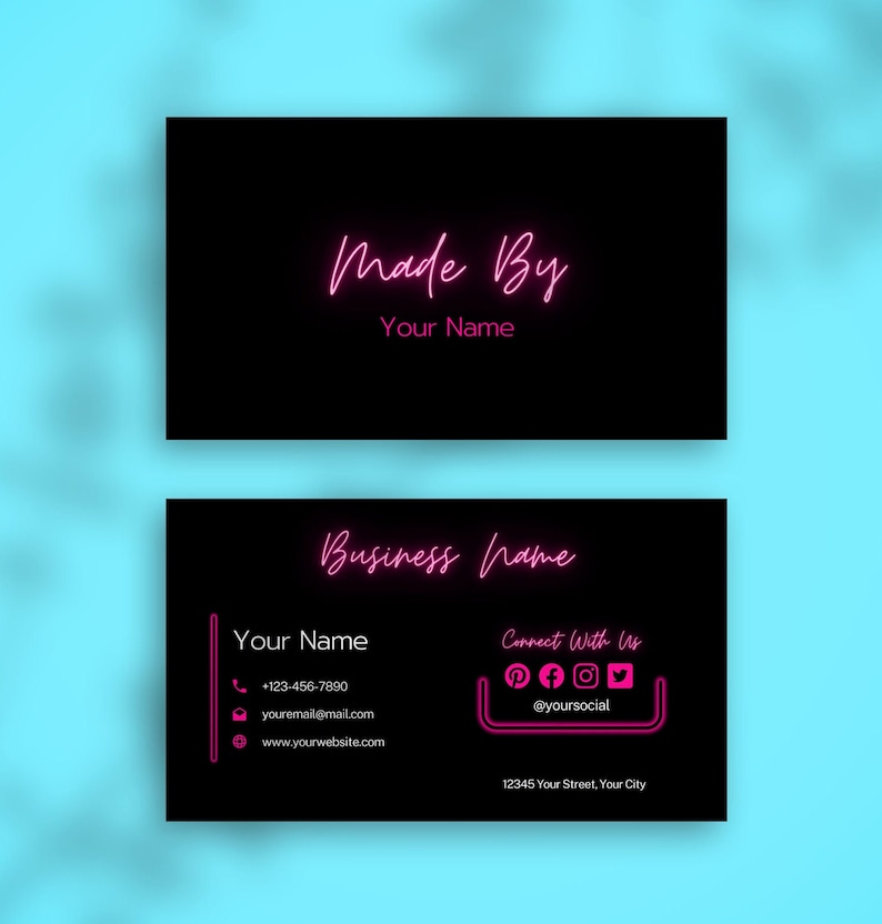 Price List Template Business Card Template Loyalty Card - Etsy