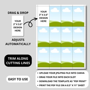 Business Card Printing Template, 2x3.5 Business Card Printing Guide, 8 ...