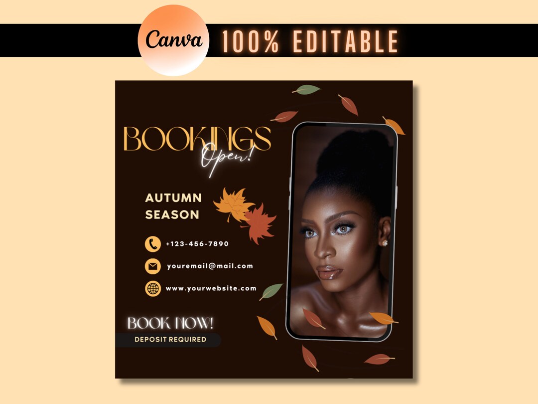 Editable Fall Season Flyer, Autumn Flyer, Appointments Available Flyer ...