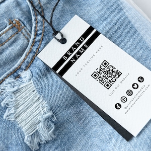 Hanging Tags Template, Canva Editable Price Tag, QR Code Custom Hang ...
