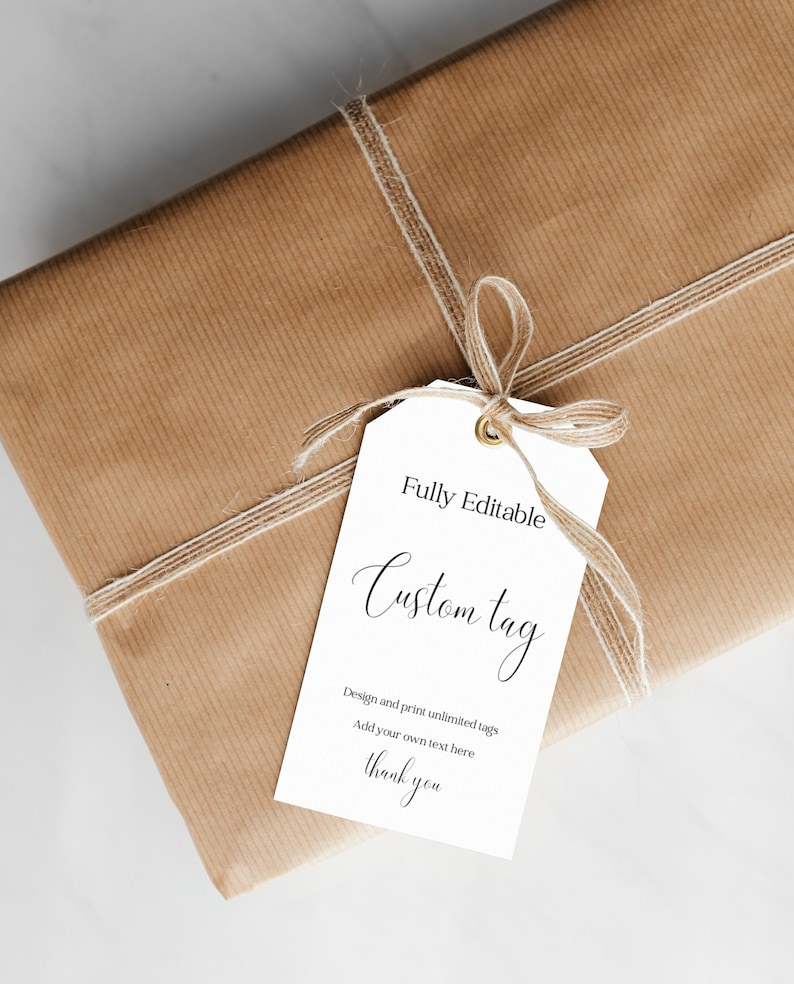 Editable Tag Template Instant Download DIY Tag Canva - Etsy Australia