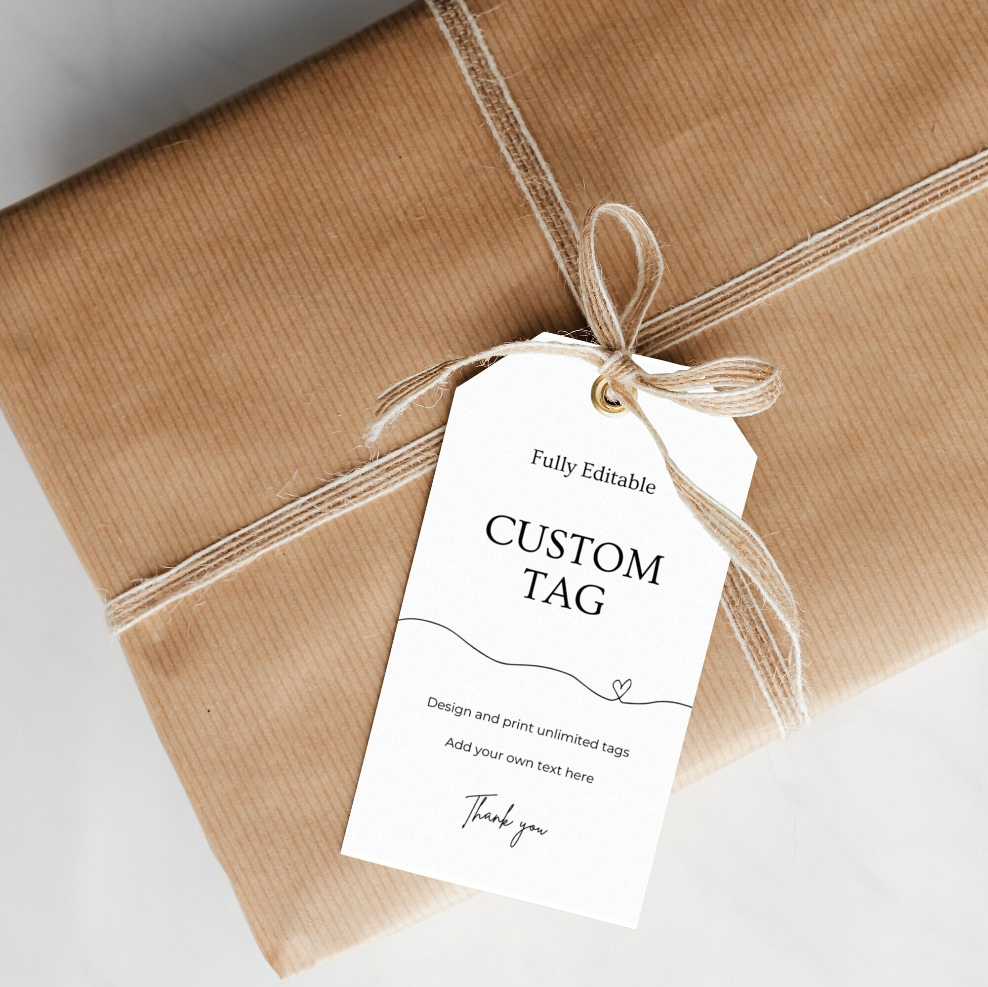 Editable Tag Template, Canva Editable, Thank You Tag, Baby Shower Tag ...