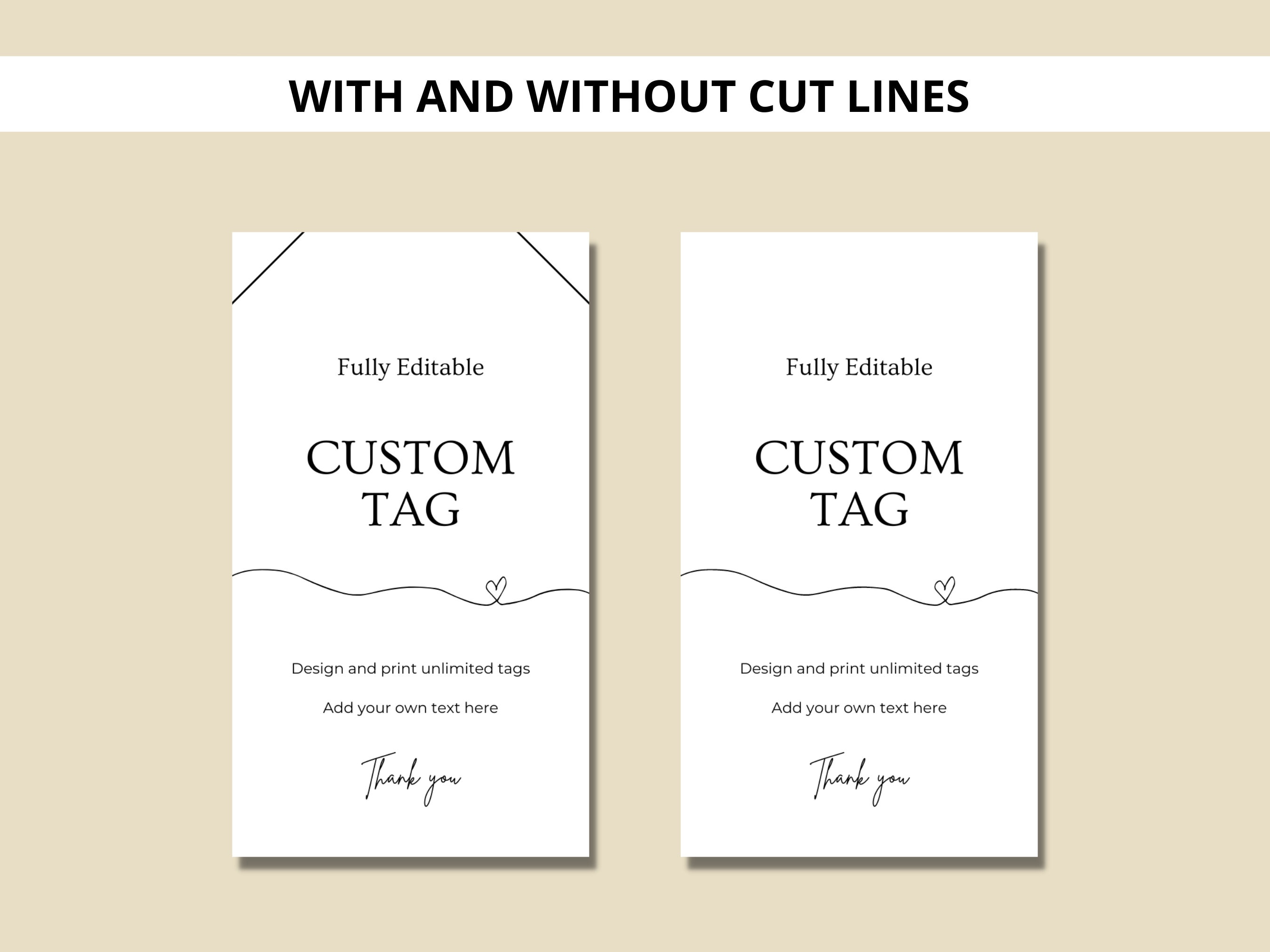 Editable Tag Template, Canva Editable, Thank You Tag, Baby Shower Tag ...