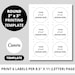 3x3 Round Label Printing Template, 3x3 Printing Guide, 8.5x11 Sheet ...