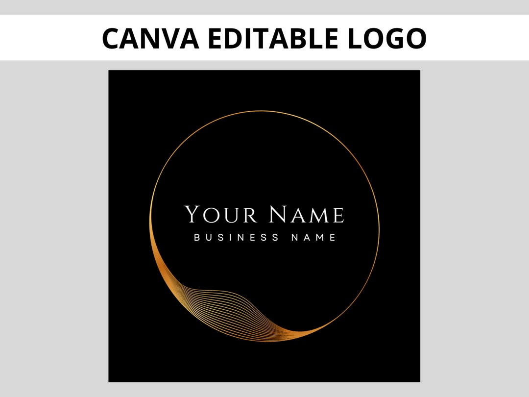 Gold Logo Template, Editable Canva Logo, Small Business Logo Design ...