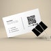 Business Card Template, QR Code, Canva Editable Template, Minimalist ...