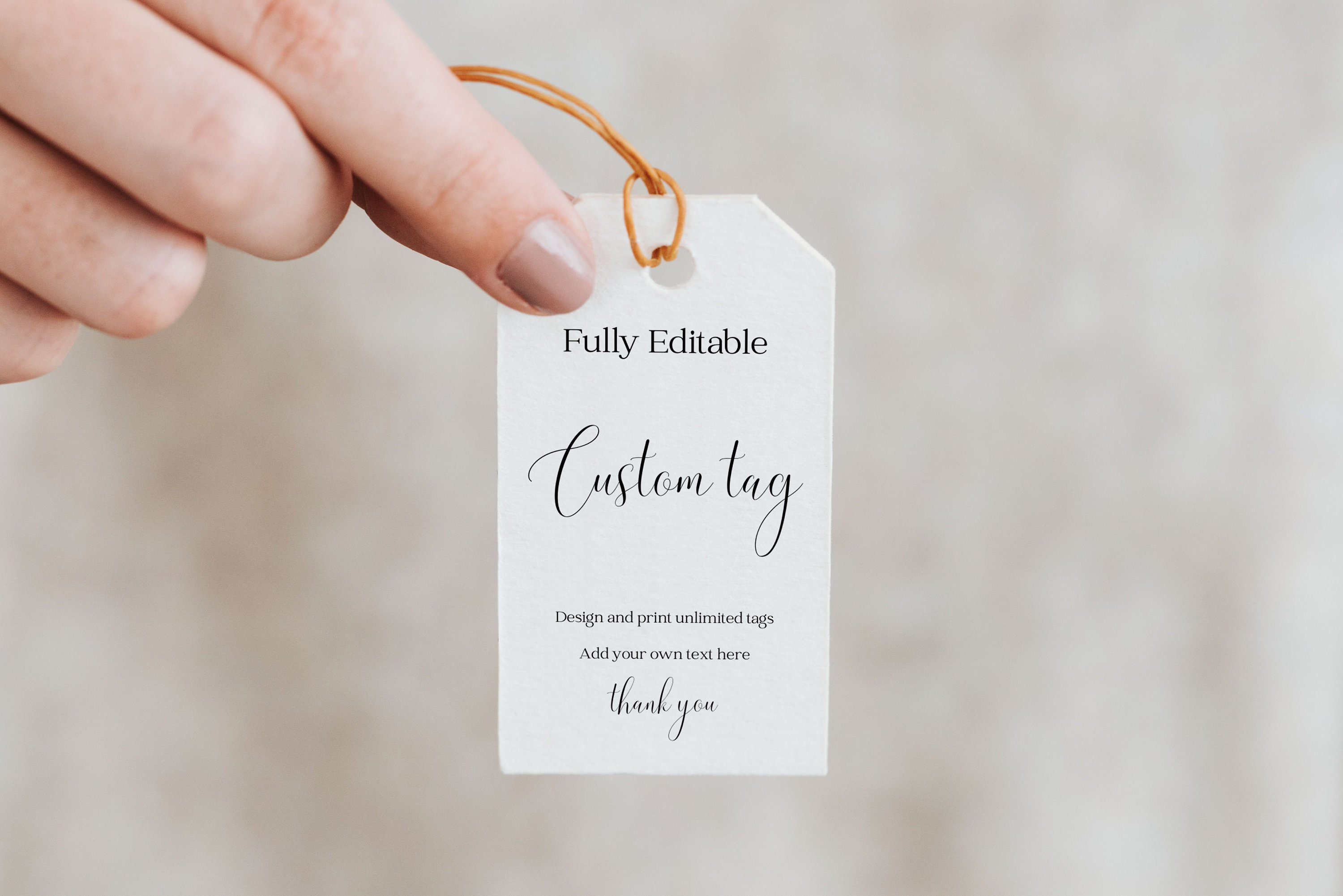Editable Tag Template, Instant Download, DIY Tag, Canva Editable ...