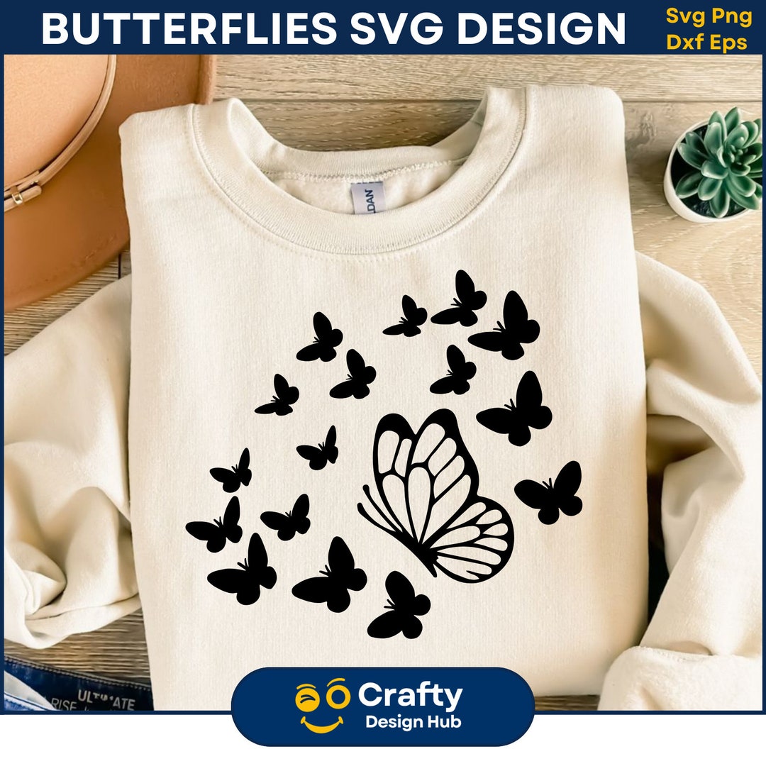 Flying Butterflies Svg, Butterfly Svg Designs, Butterfly Swarm Svg ...
