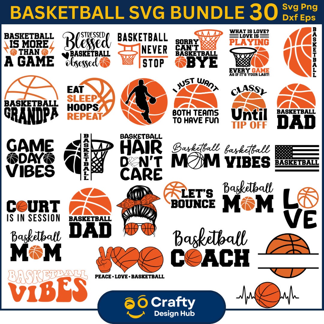Basketball SVG Bundle, Basketball Cut Files, Basketball Quotes Svg ...