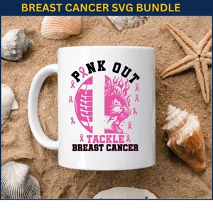 Pink Out Svg Bundle, Pink Out Tackle,cancer Awareness Svg,pink Out ...