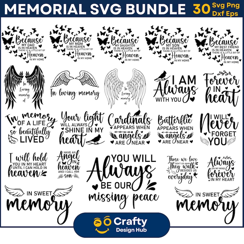 In Memory Svg - Etsy