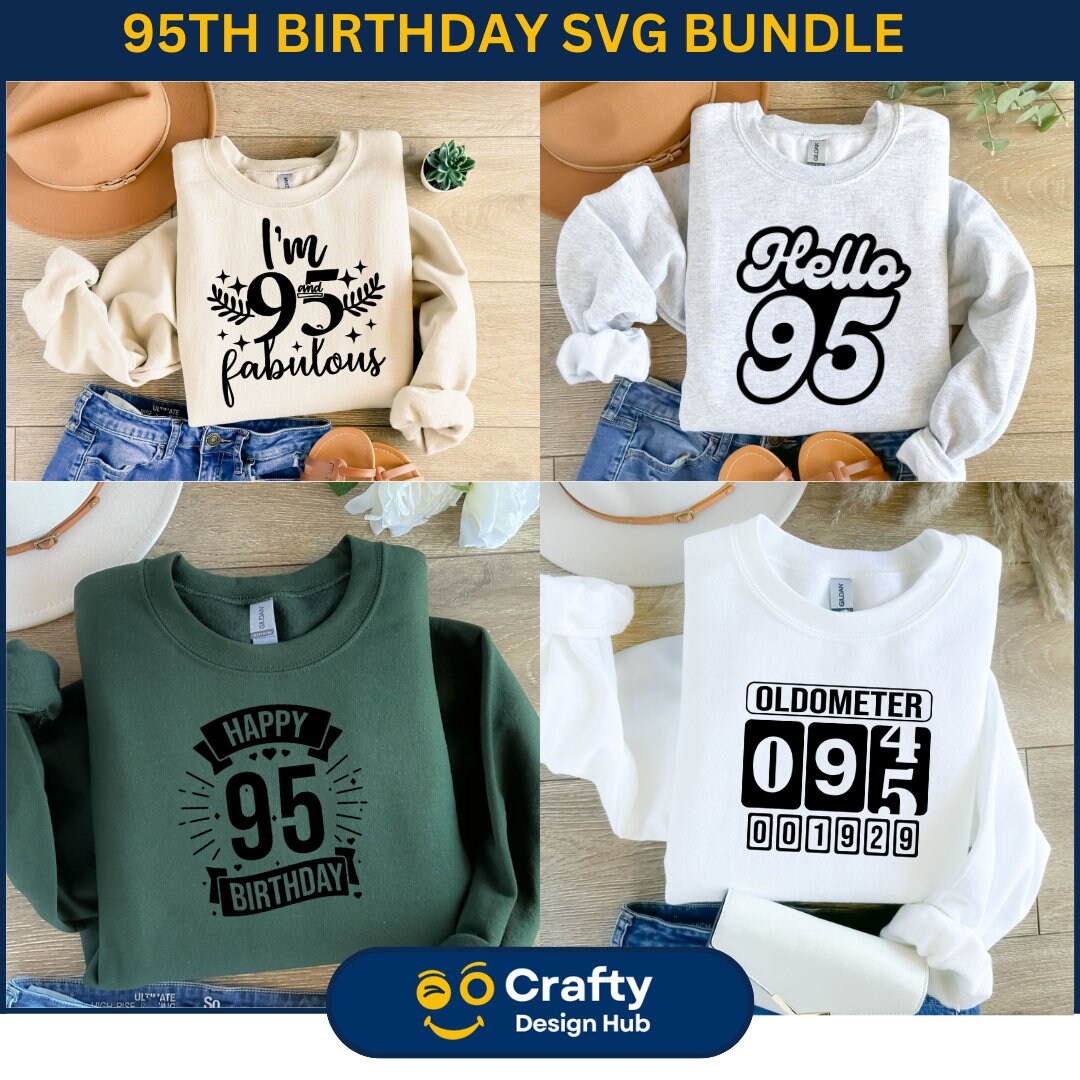 95th Birthday Svg Bundle, 95th Birthday Shirt SVG, 95th Birthday Gift ...