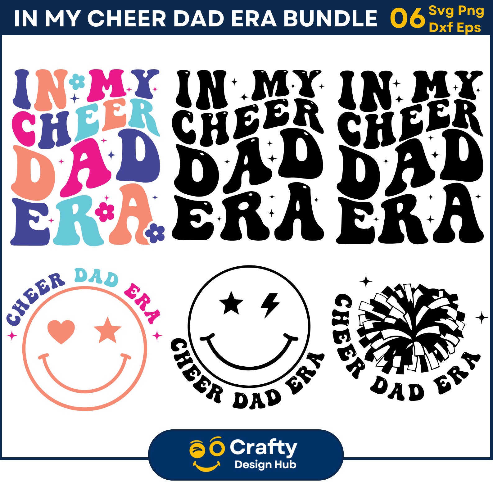 In My Cheer Dad Era Svg Bundle, Cheer Dad Svg, Cheer Dad Shirt Design ...