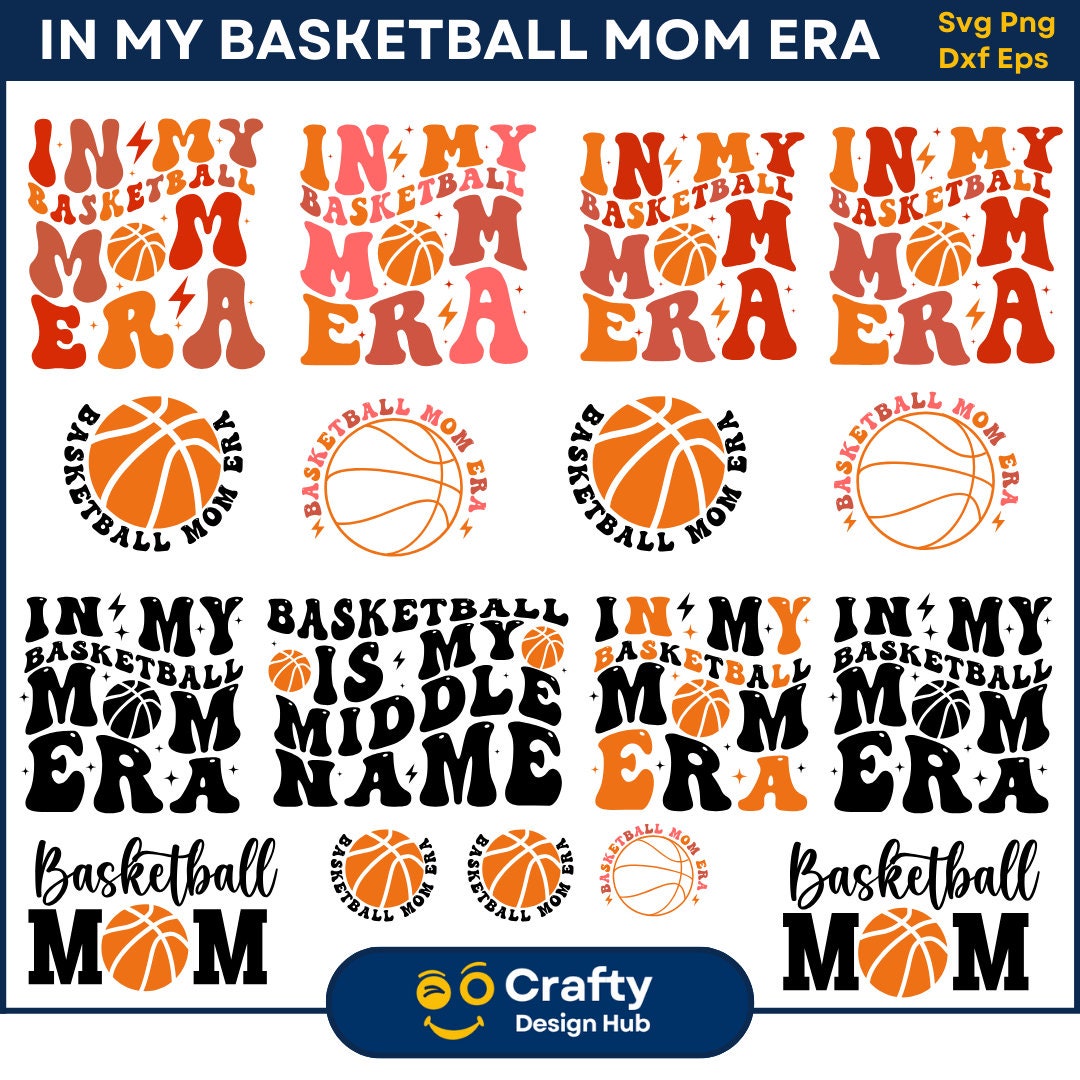 In My Basketball Mom Era Svg Bundle, Basketball Mom Svg, Basketball ...
