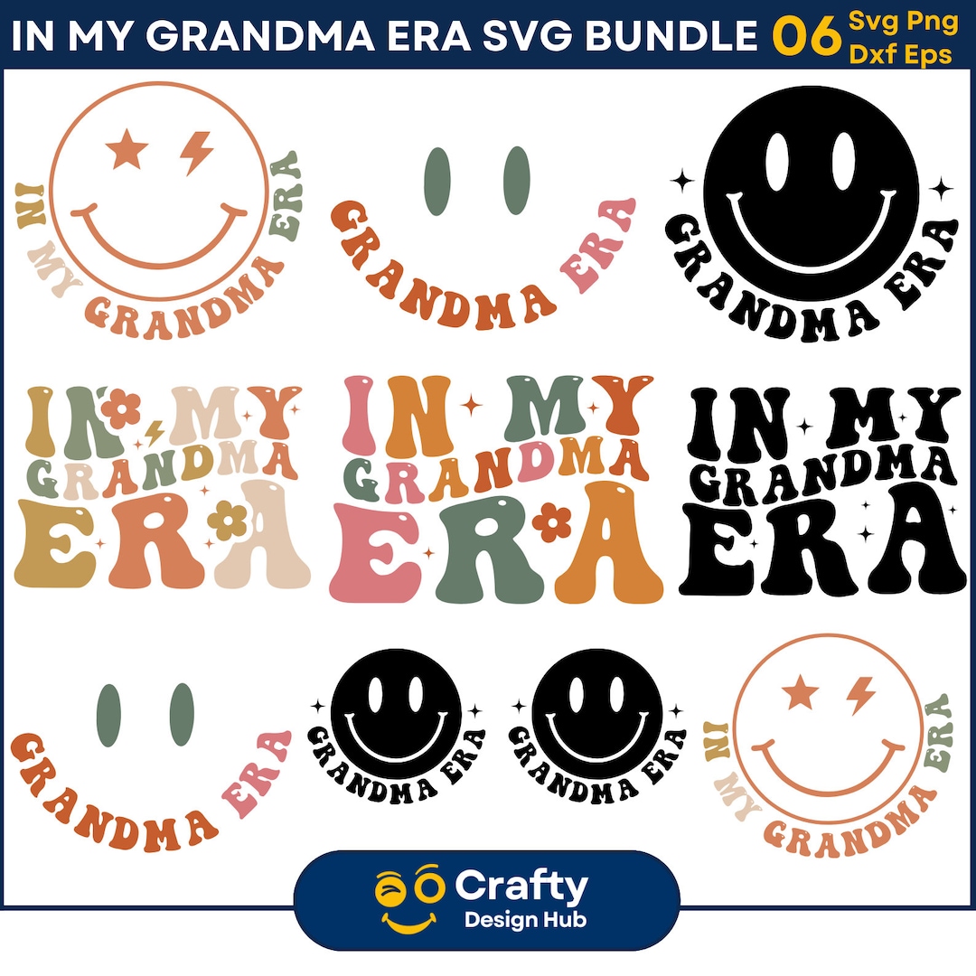 In My Grandma Era SVG Bundle, Grandma Era SVG, Grandma Shirt Design ...