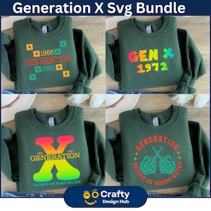 Generation X Svg Bundle, Gen X Raised Shirt SVG, Generation X Svg ...