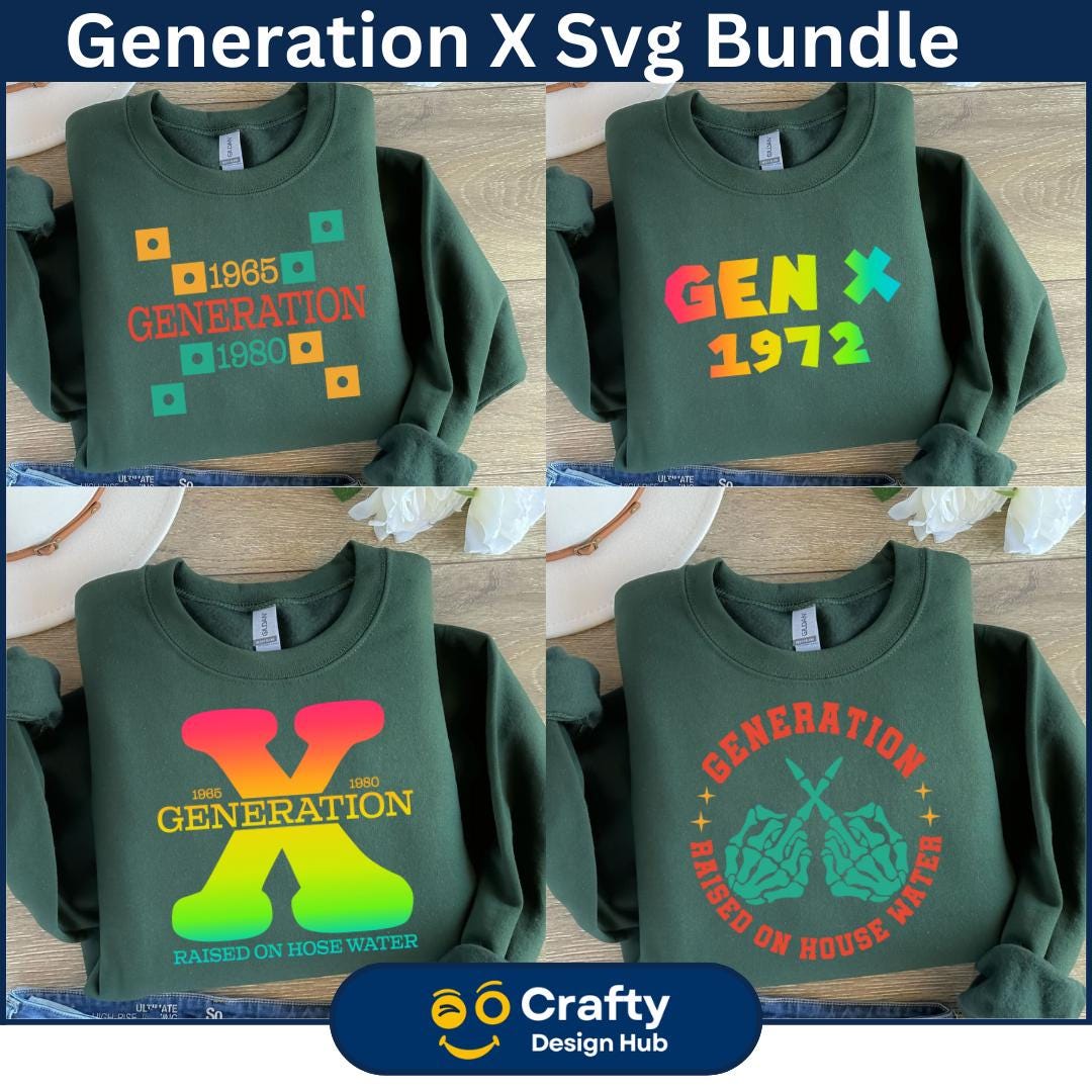 Generation X Svg Bundle, Gen X Raised Shirt SVG, Generation X Svg ...