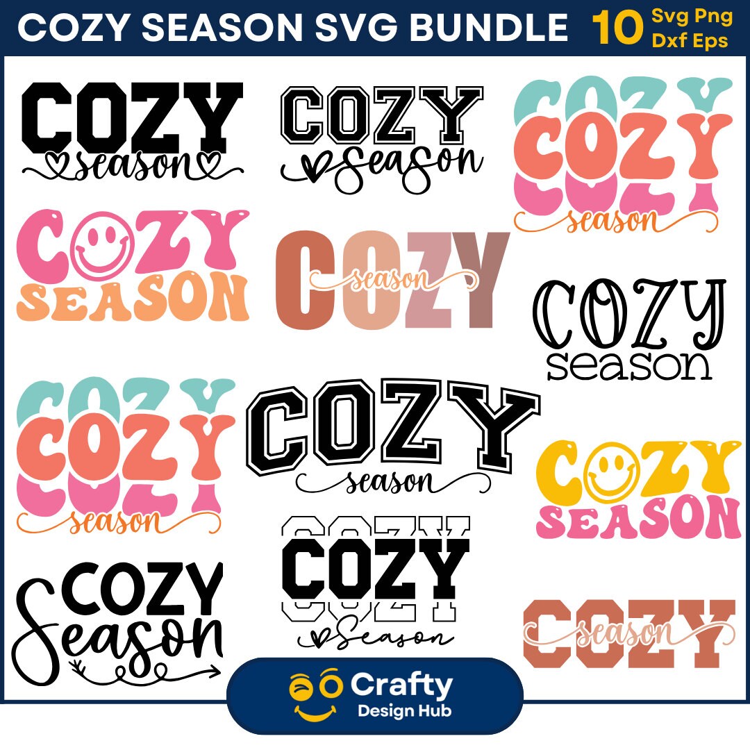 Cozy Season SVG Bundle, Cozy Season Png, Get Cozy Svg, Merry Christmas ...
