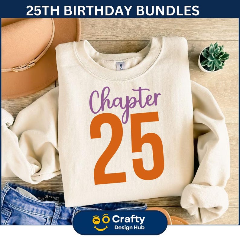 25th Birthday Colorful Svg Bundle, 25th Birthday Shirt SVG, 25th ...
