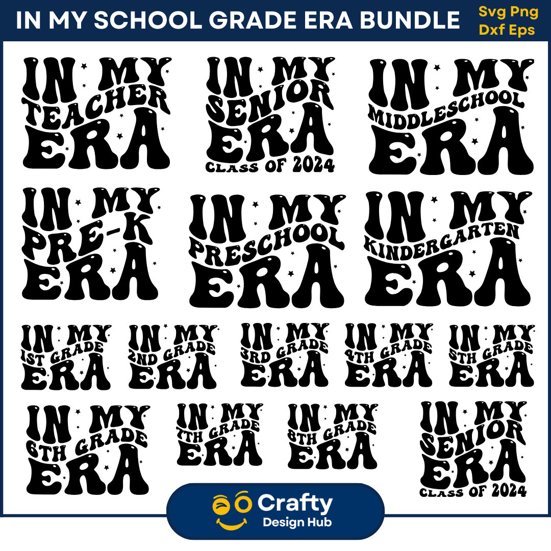 In My School Grade Era Svg Bundle in My Teacher Era SVG in - Etsy