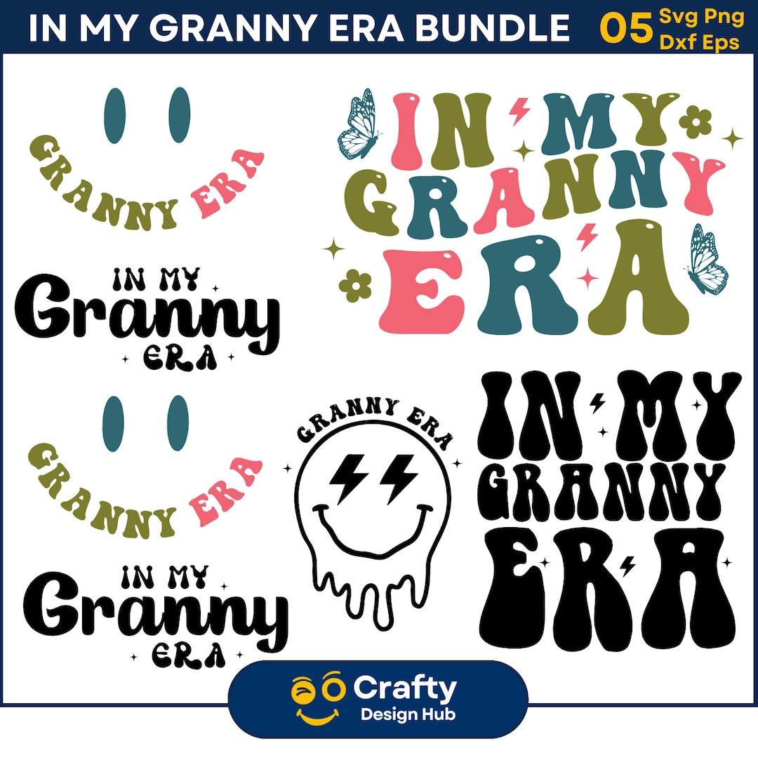 In My Granny Era Svg Bundle, Granny Svg, Granny Shirt Design, Mom Life ...