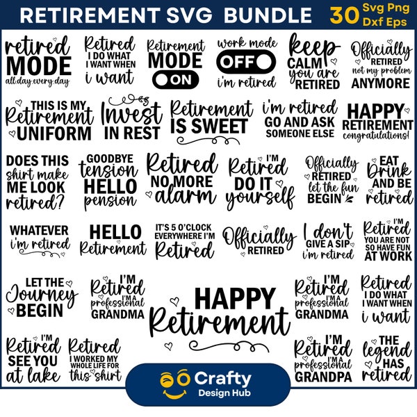 Retirement Svg - Etsy