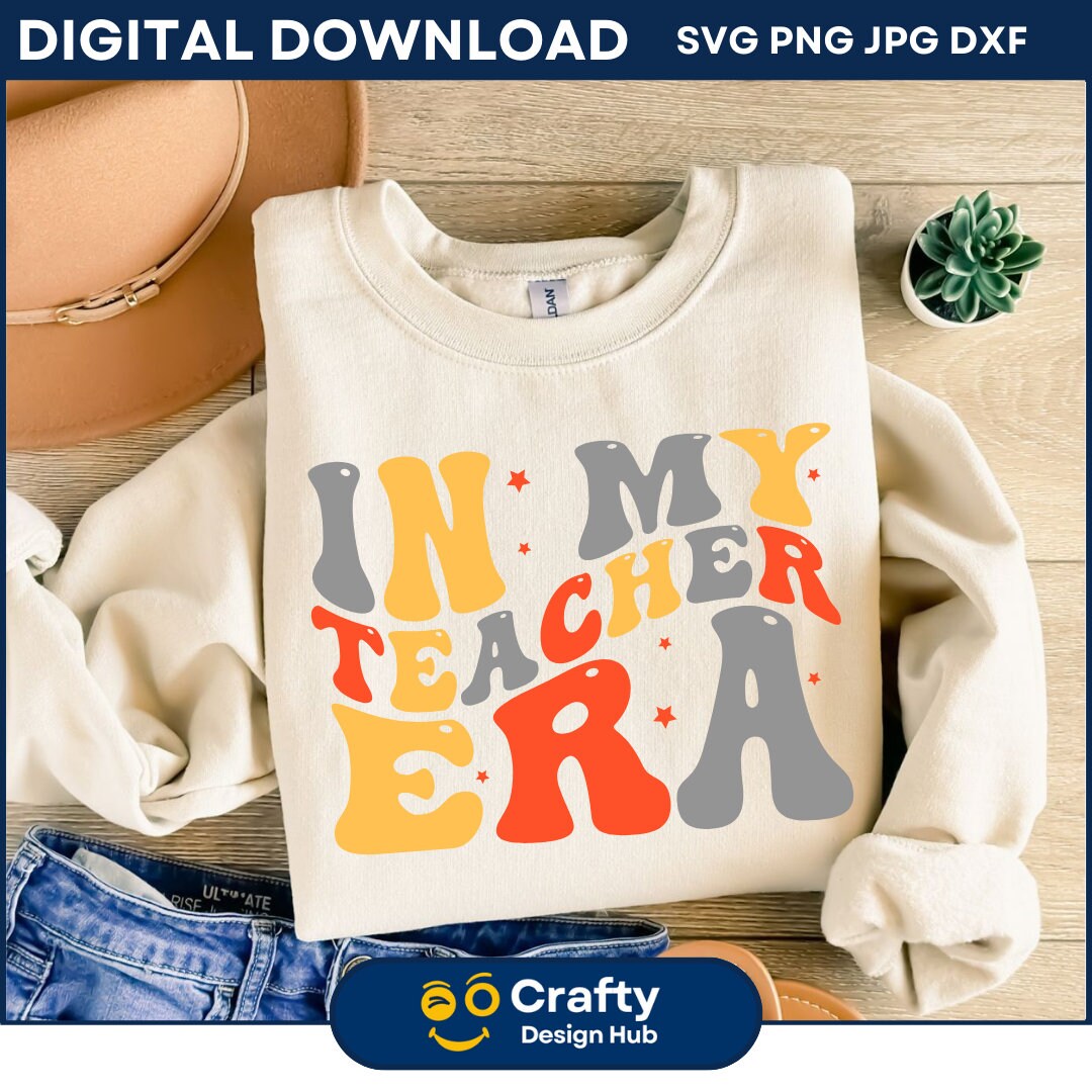 In My Teacher Era SVG Bundle, Teacher Era Retro Designs, Teacher Era ...