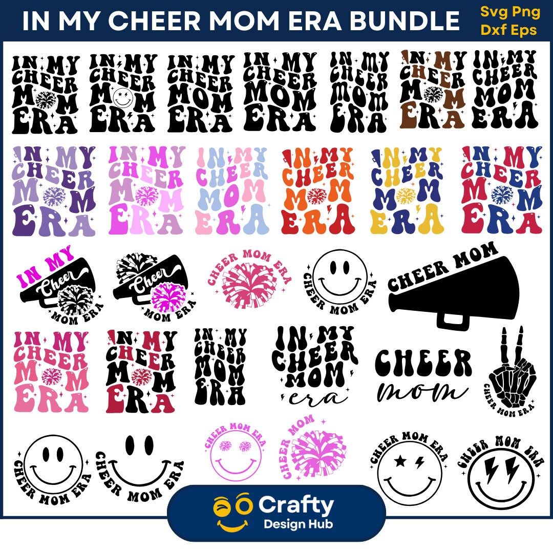 In My Cheer Mom Era SVG Bundle, Cheer Mom Svg, Cheer Mama Svg Png, Cheer Shirt Svg, Cheerleading ...