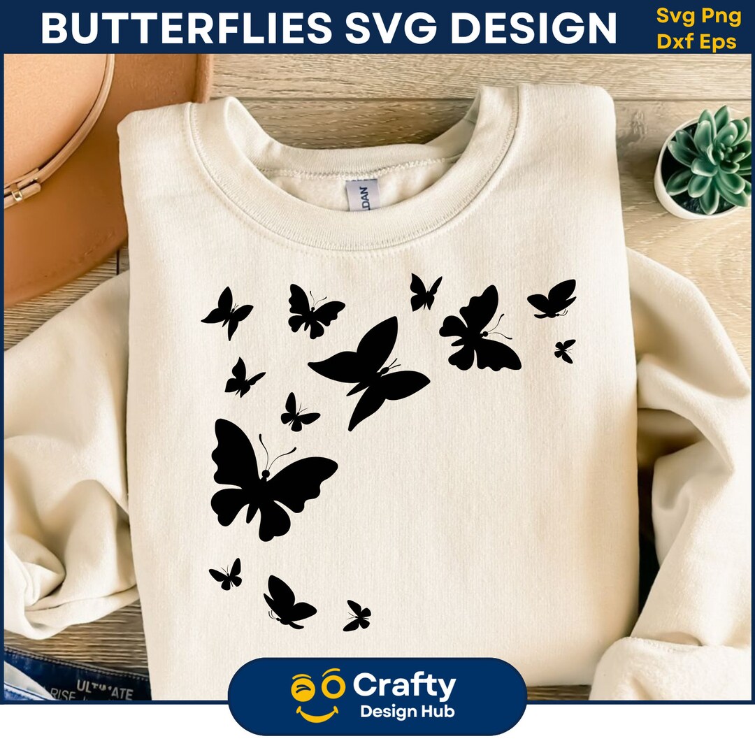 Flying Butterflies Svg, Butterfly Svg Designs, Butterfly Swarm Svg ...