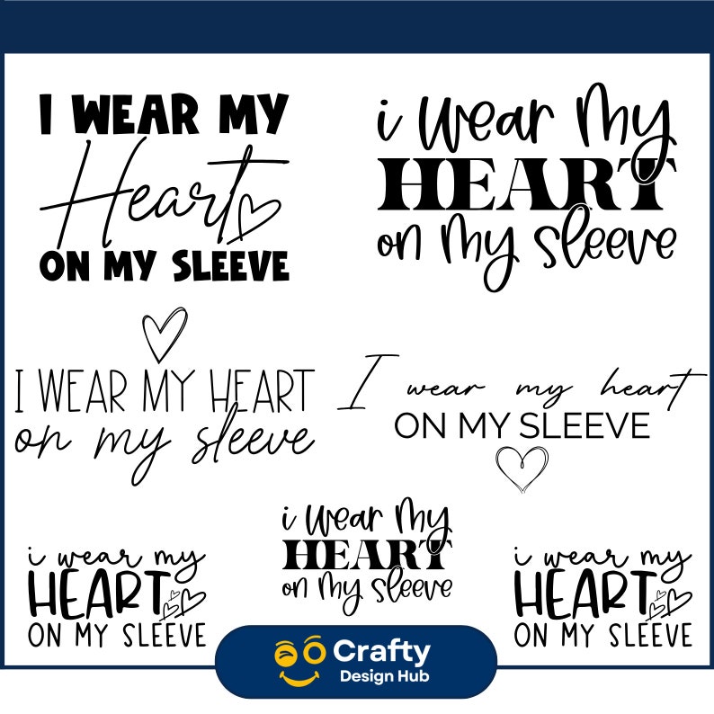 I Wear My Heart on My Sleeve SVG Bundle Heart Svg Mama Shirt - Etsy