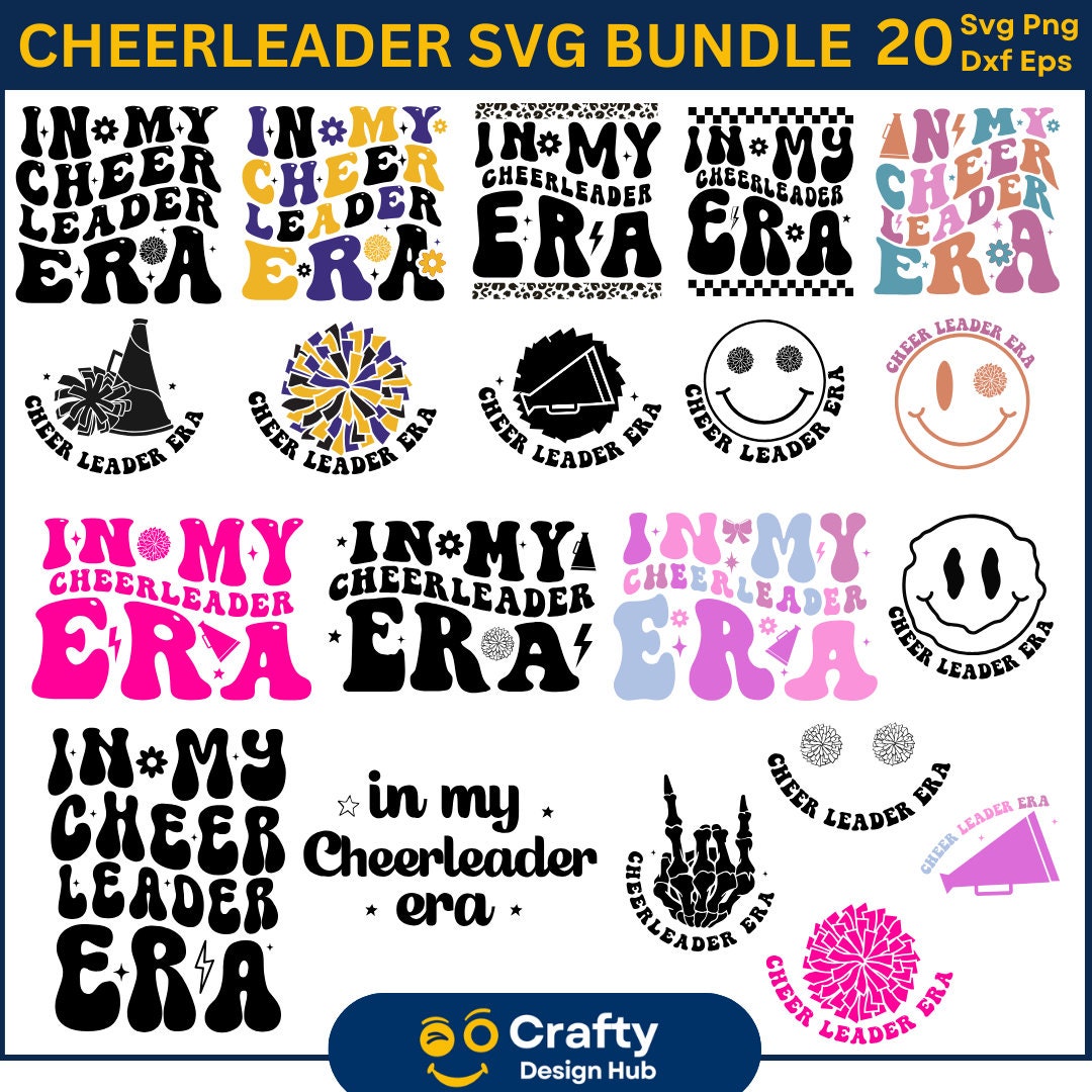 In My Cheerleader Era Svg Bundle,cheerleading Svg, in My Cheer Era Svg ...